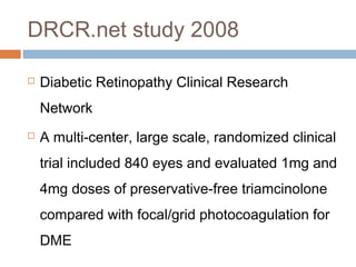 Diabetic macular edema studies | PPT