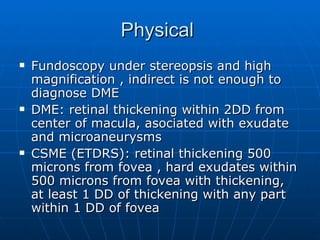 Diabetic macular edema 2011 (1) | PPT