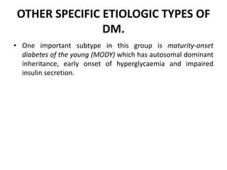 Diabetic mellitus pathophysiology | PPTX