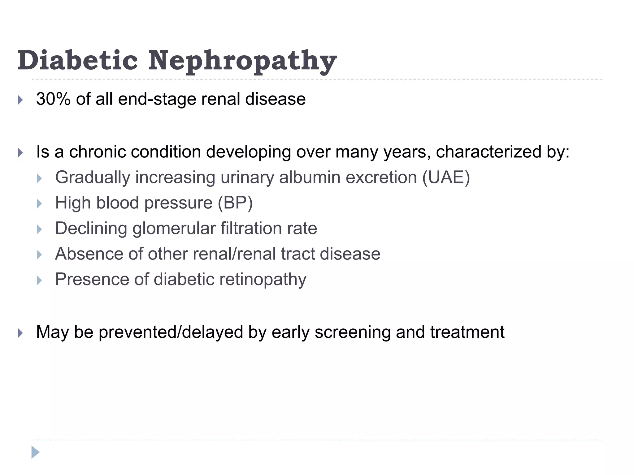 Diabetic nephropathy medical management | PPTX