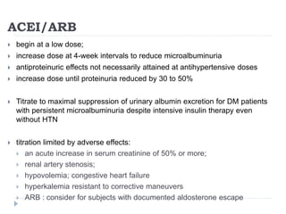 Diabetic nephropathy medical management | PPTX