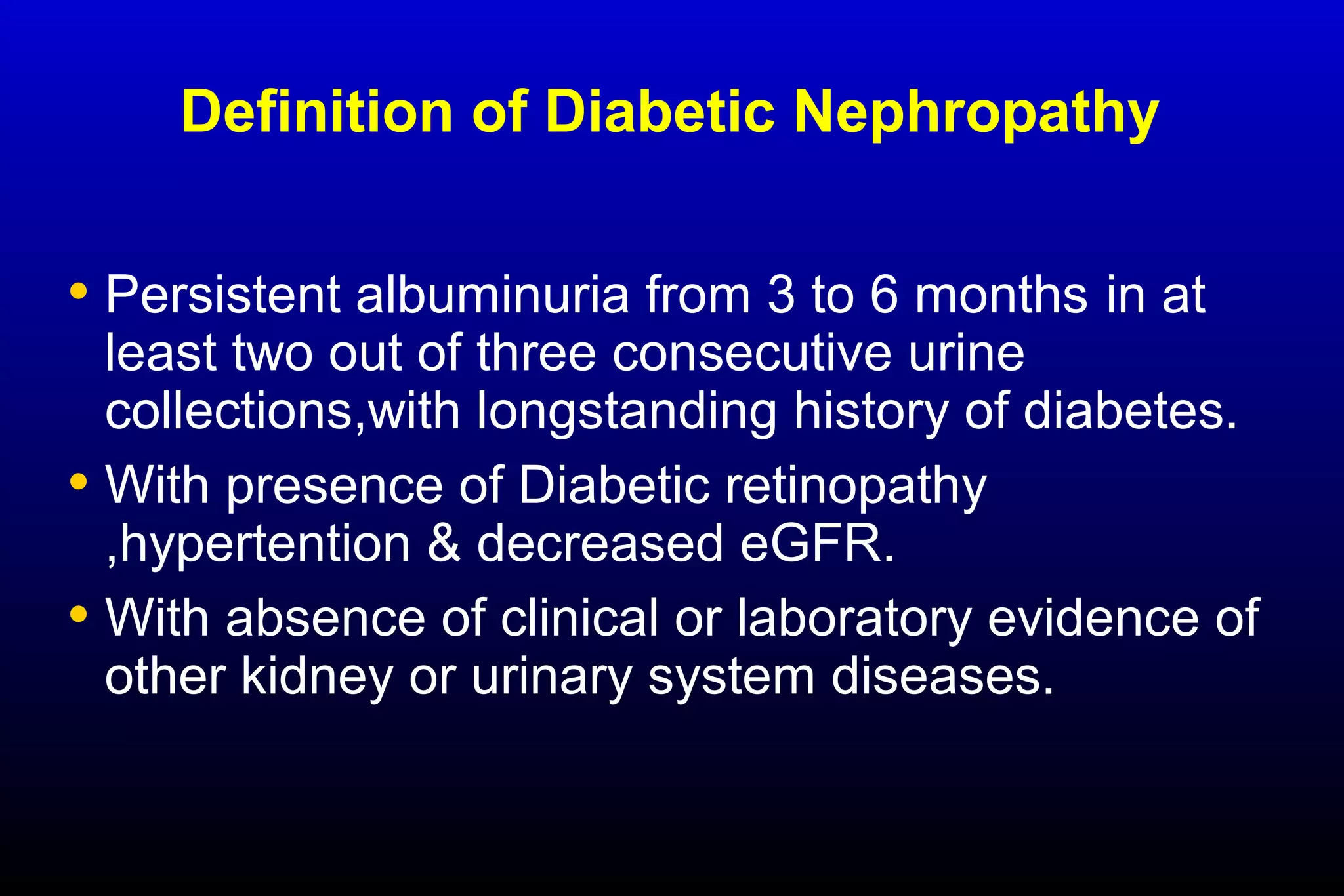 Diabetic nephropathy, patho physiology update | PPT