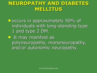 Diabetic neuropathy and retinopathy | PPT