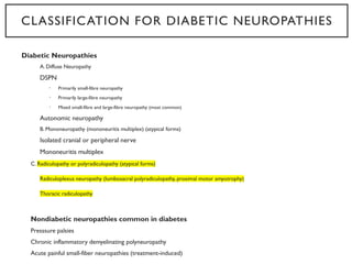 Approach to Peripheral and Autonomic Neuropathy in Diabetic Mellitus | PPTX