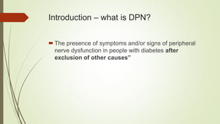 Diabetic peripheral neuropathy (DPN) | PPTX