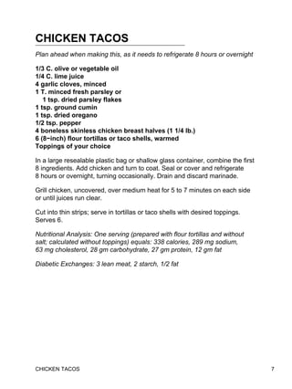 Diabetic recipes | PDF