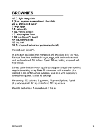 Diabetic recipes | PDF