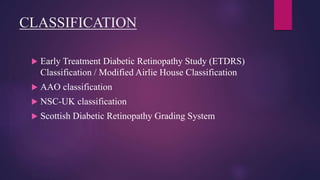 Diabetic retinopathy and Hallmark studies | PPTX