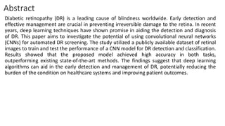 diabetic Retinopathy. Eye detection of disease | PPTX