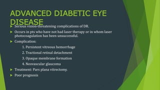Diabetic Retinopathy- PDR and CSME | PPTX