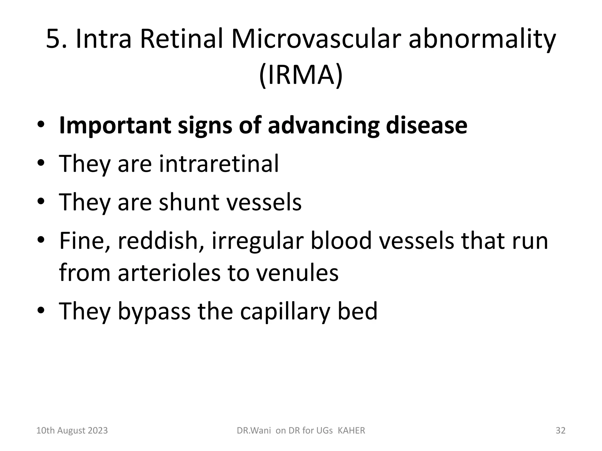 DR VIVEK WANI TALK ON DIABETIC RETINOPATHY FOR KLE MBBS STUDENTS UG ...