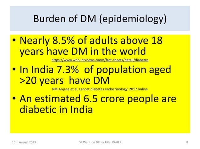 DR VIVEK WANI TALK ON DIABETIC RETINOPATHY FOR KLE MBBS STUDENTS UG ...