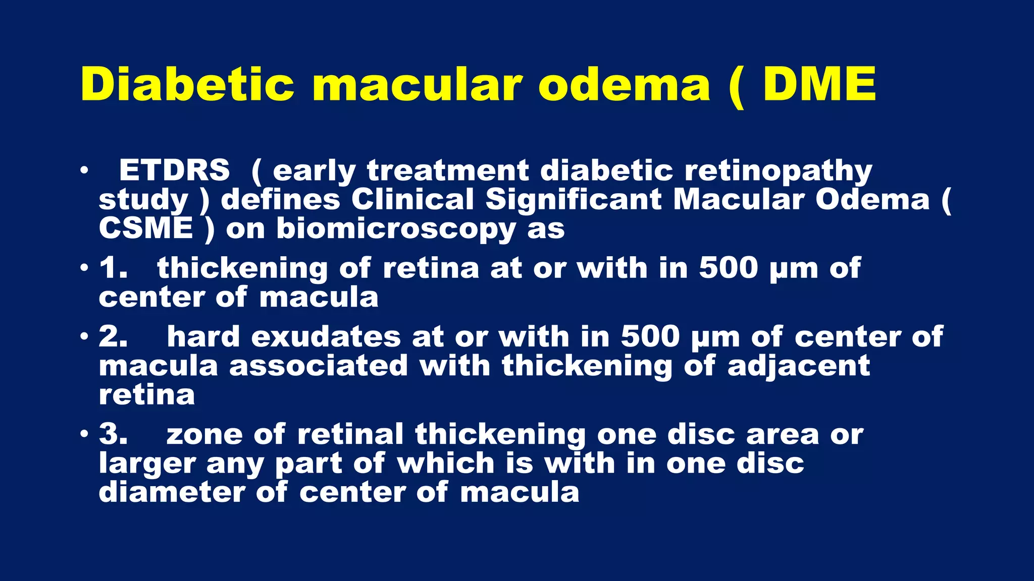 Diabetic retinopathy management | PPTX