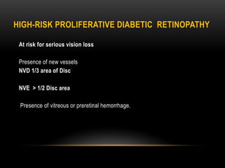diabetic retinopatthy.pptx macular edema risk factor, management | PPTX