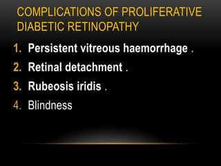 diabetic retinopatthy.pptx macular edema risk factor, management | PPTX