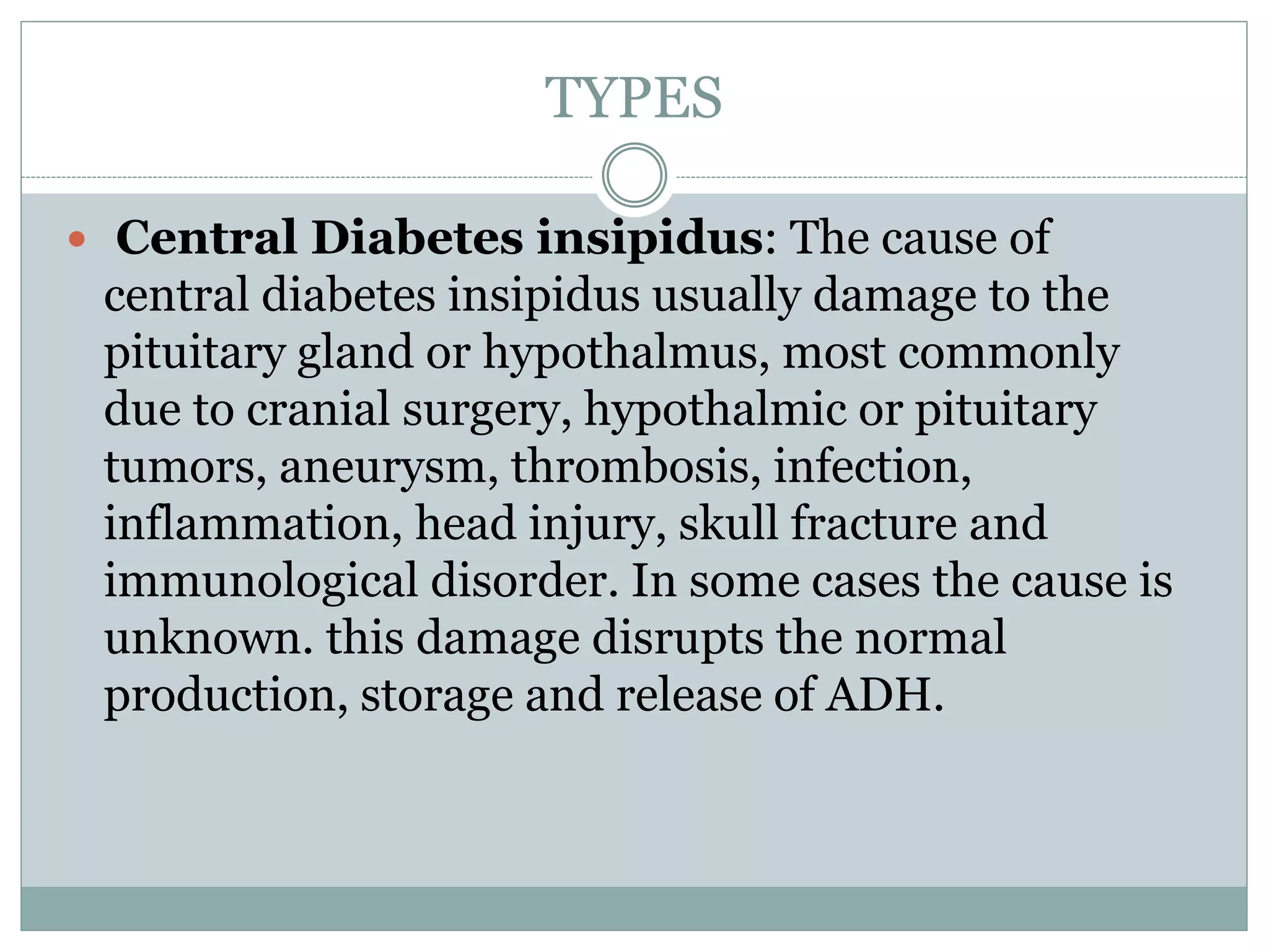 Diabets insipidus | PPTX