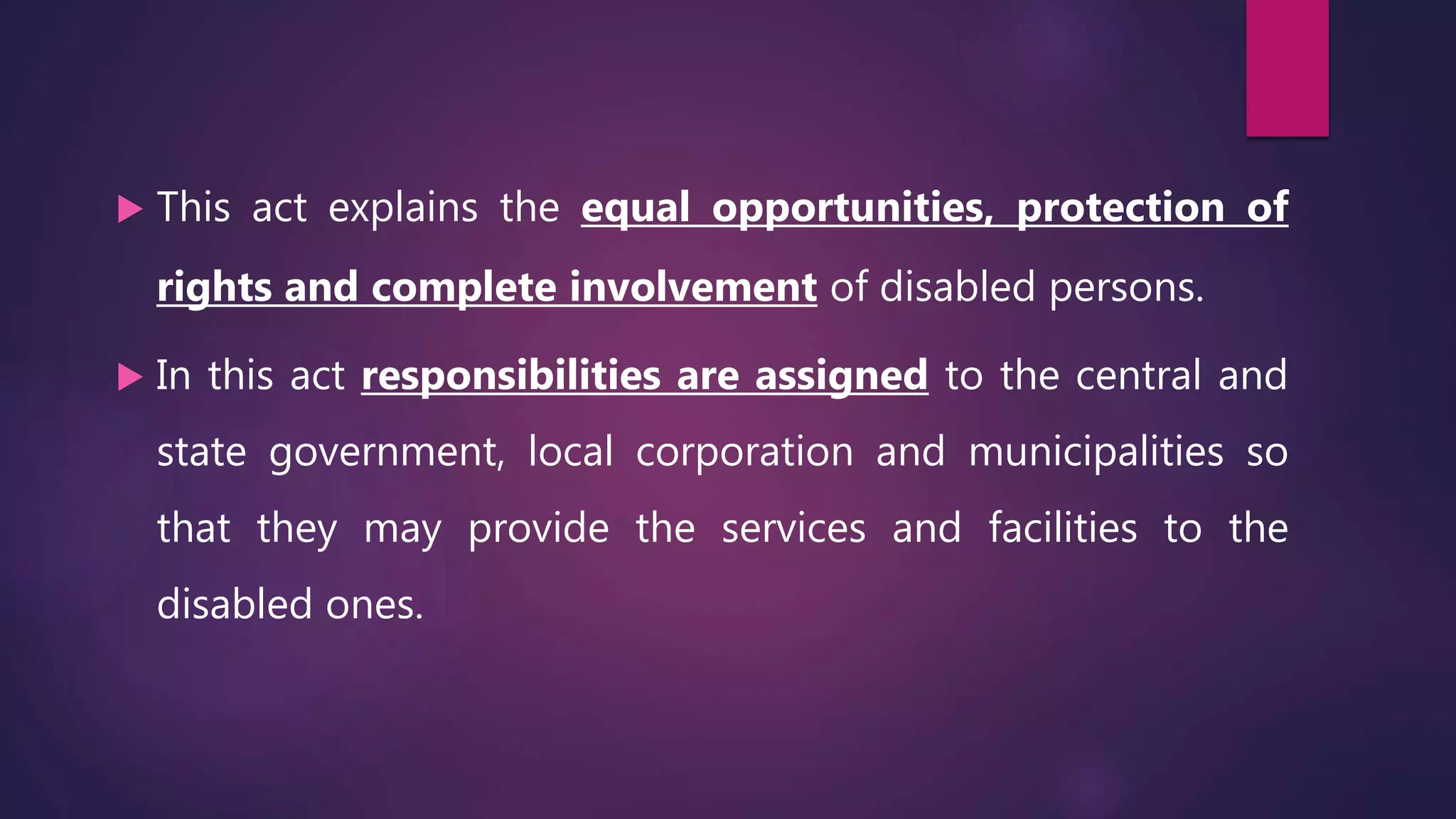 persons with disability act,1995 | PPTX