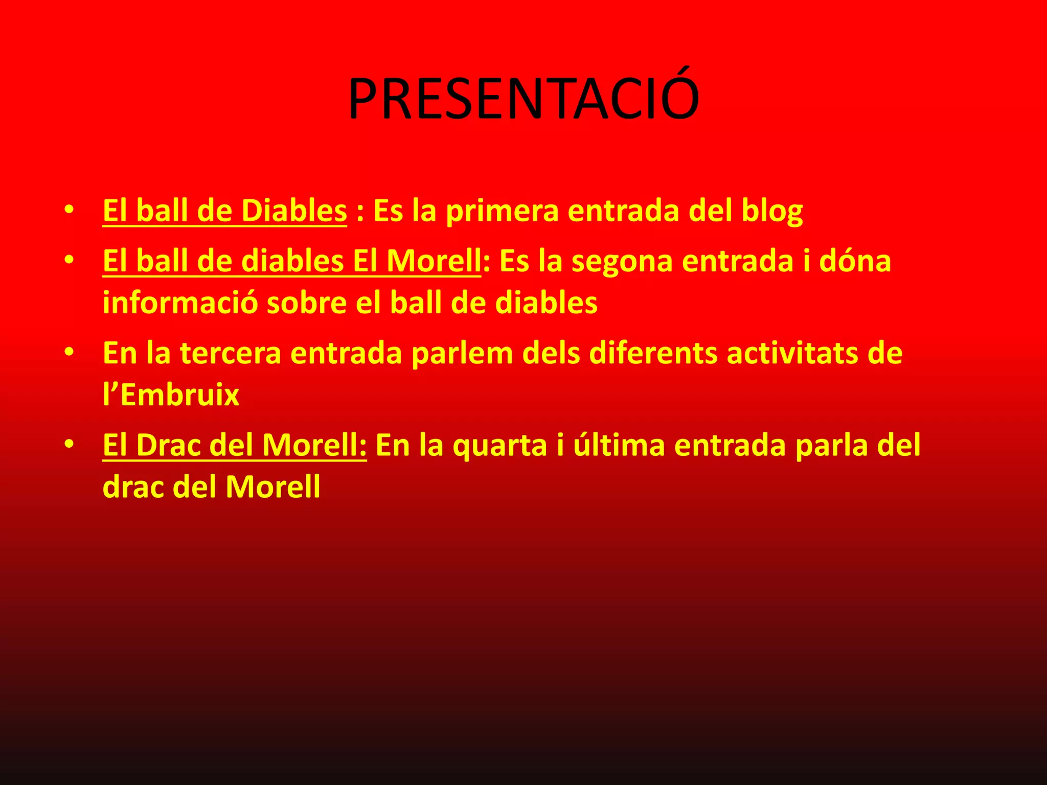 Diables el morell | PPTX