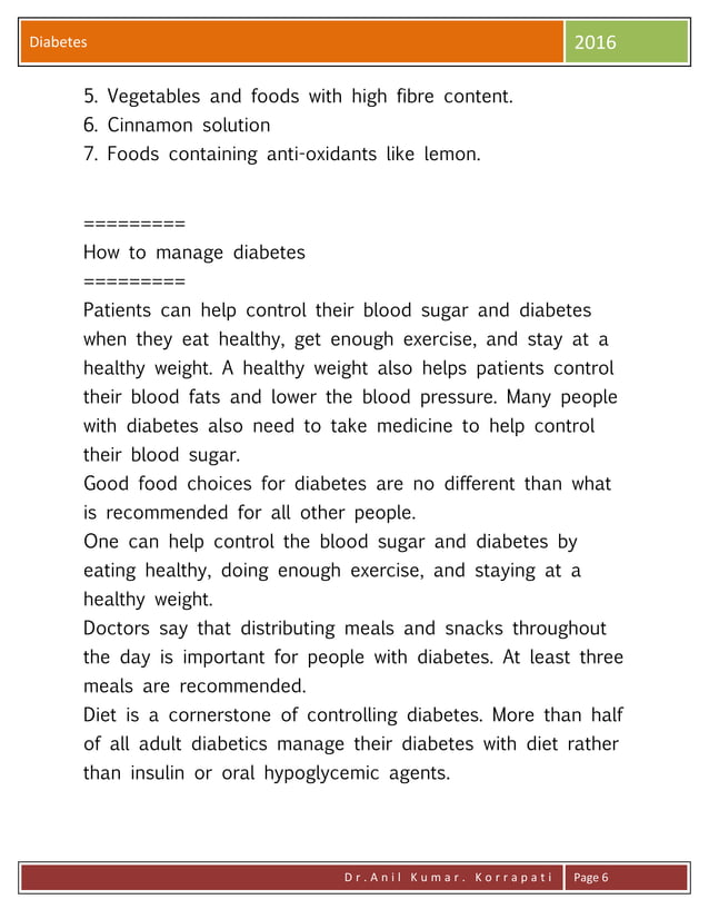 Diabtes notes whd 2016 | PDF | Diabetes | Diseases and Conditions