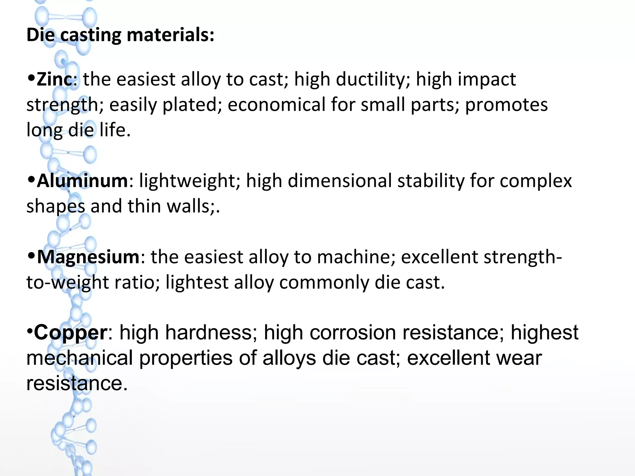 Dia casting and its types by alpha metal industries | PPT