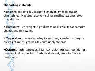 Dia casting and its types by alpha metal industries | PPT