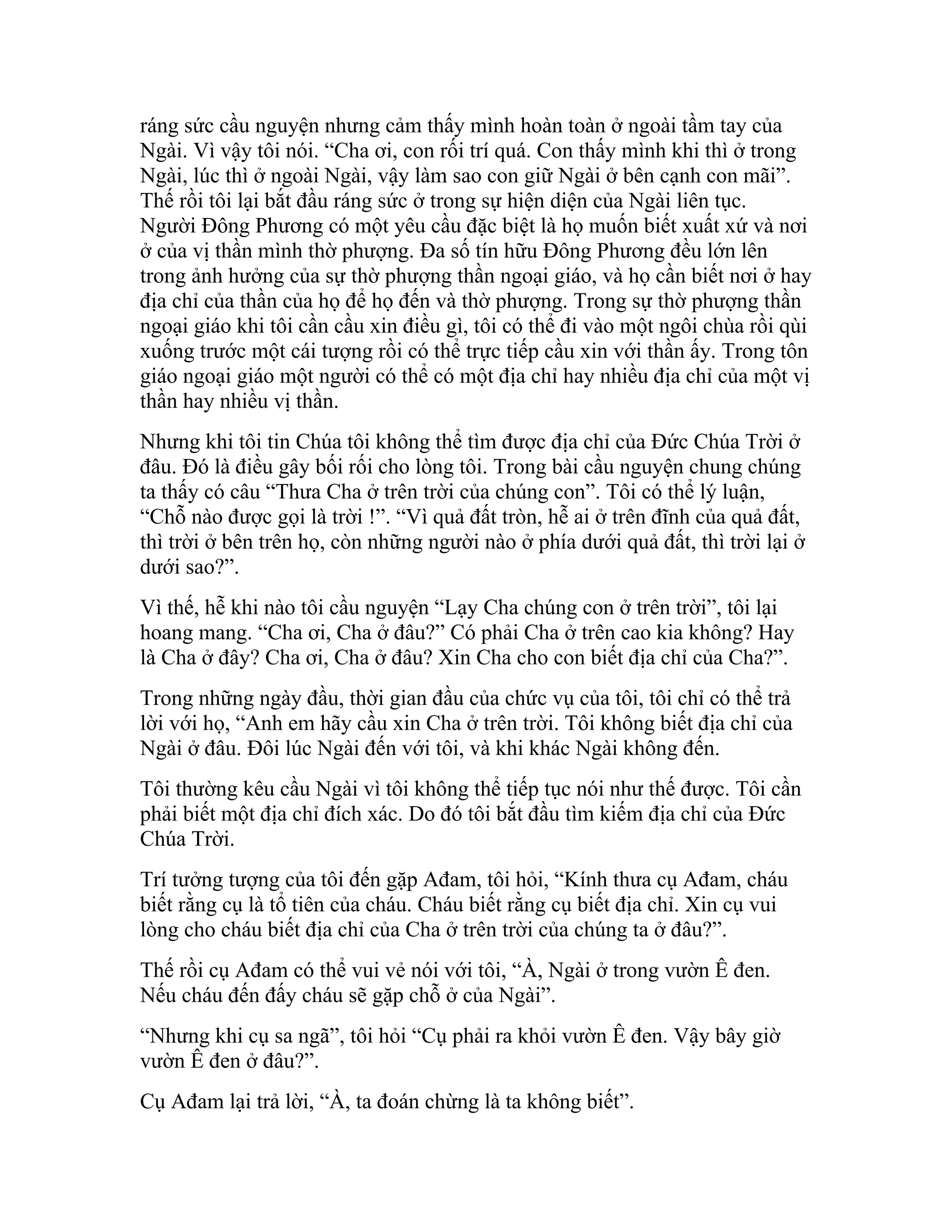 Dia chi cua duc chua troi | PDF