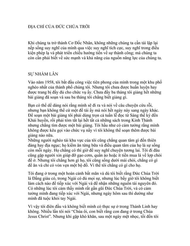 Dia chi cua duc chua troi | PDF