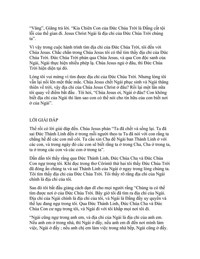 Dia chi cua duc chua troi | PDF