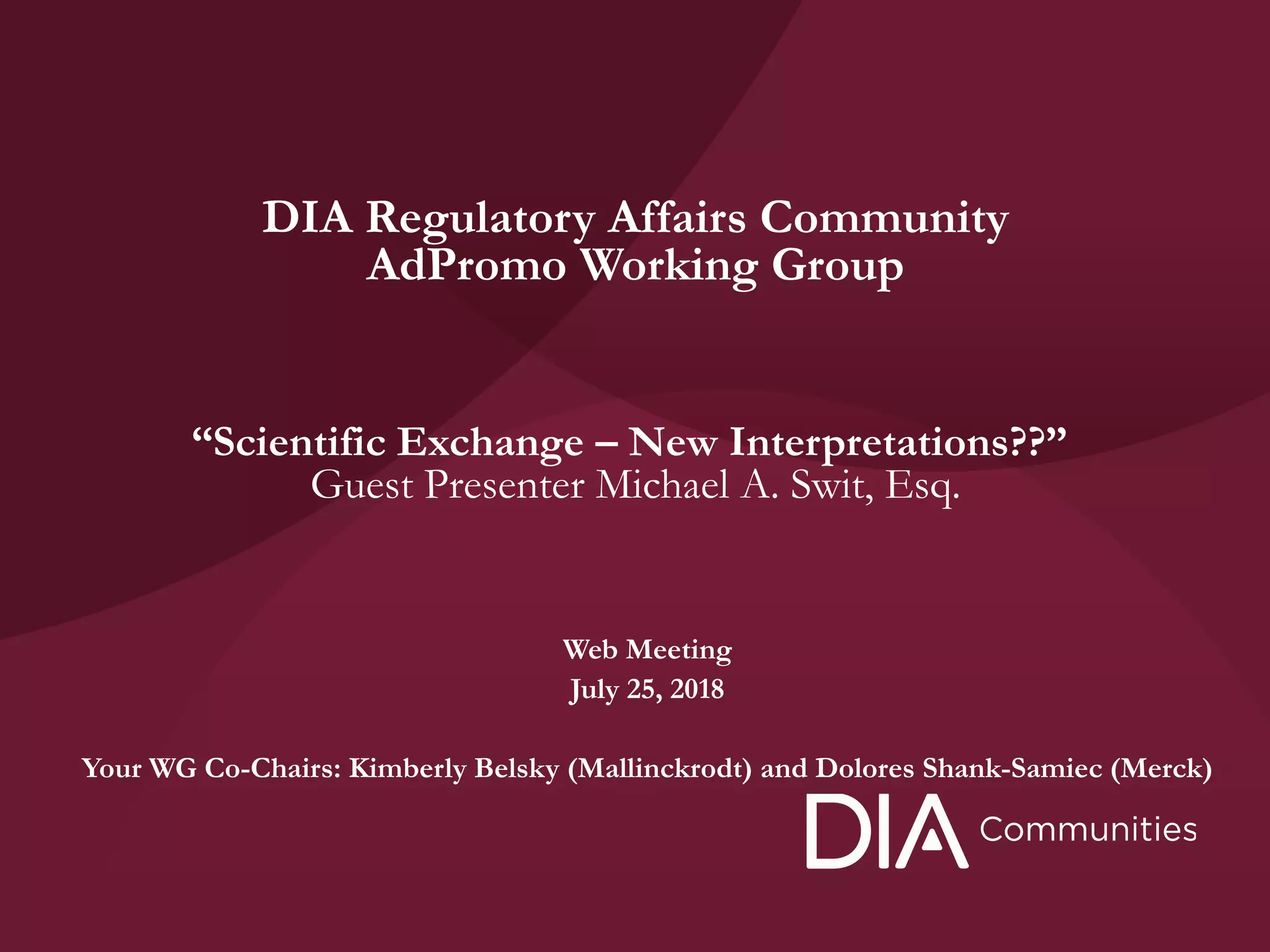 "Scientific Exchange -- New Interpretations??" | PDF