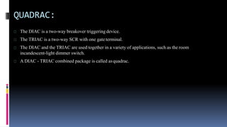 DIAC & TRIAC | PPTX