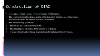 DIAC & TRIAC | PPTX
