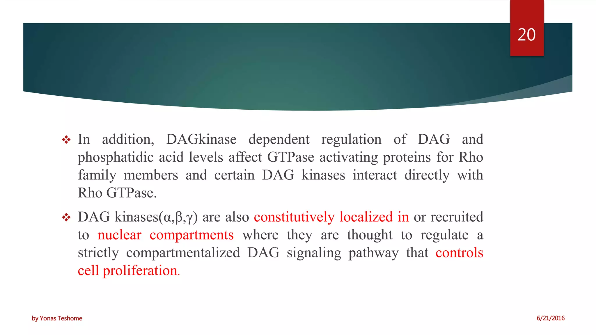 Diacylglycerol signaling pathway | PPTX