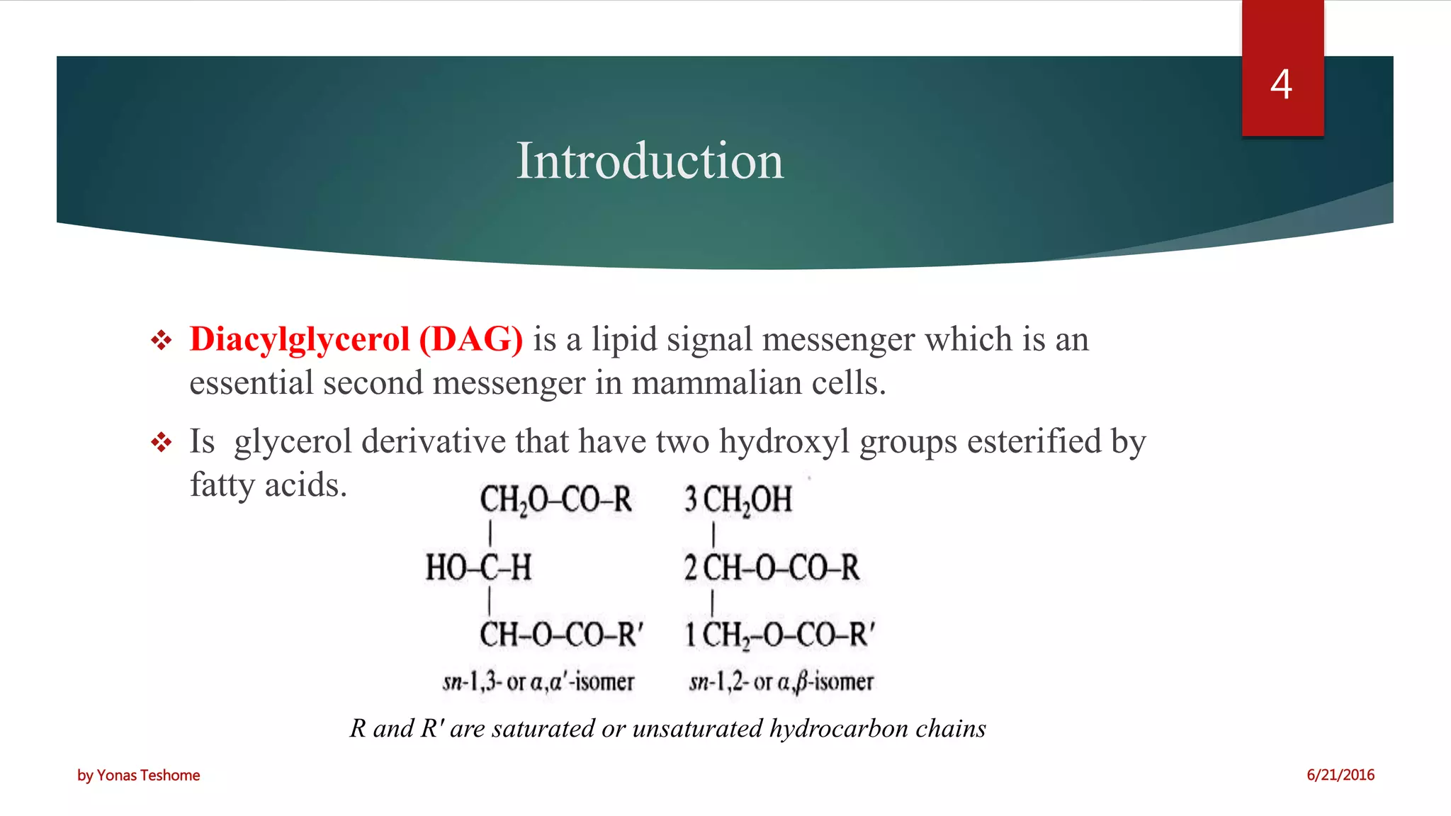Diacylglycerol signaling pathway | PPTX