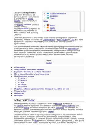 Dia de la hispanidad | DOCX | South America Travel | Travel Locations