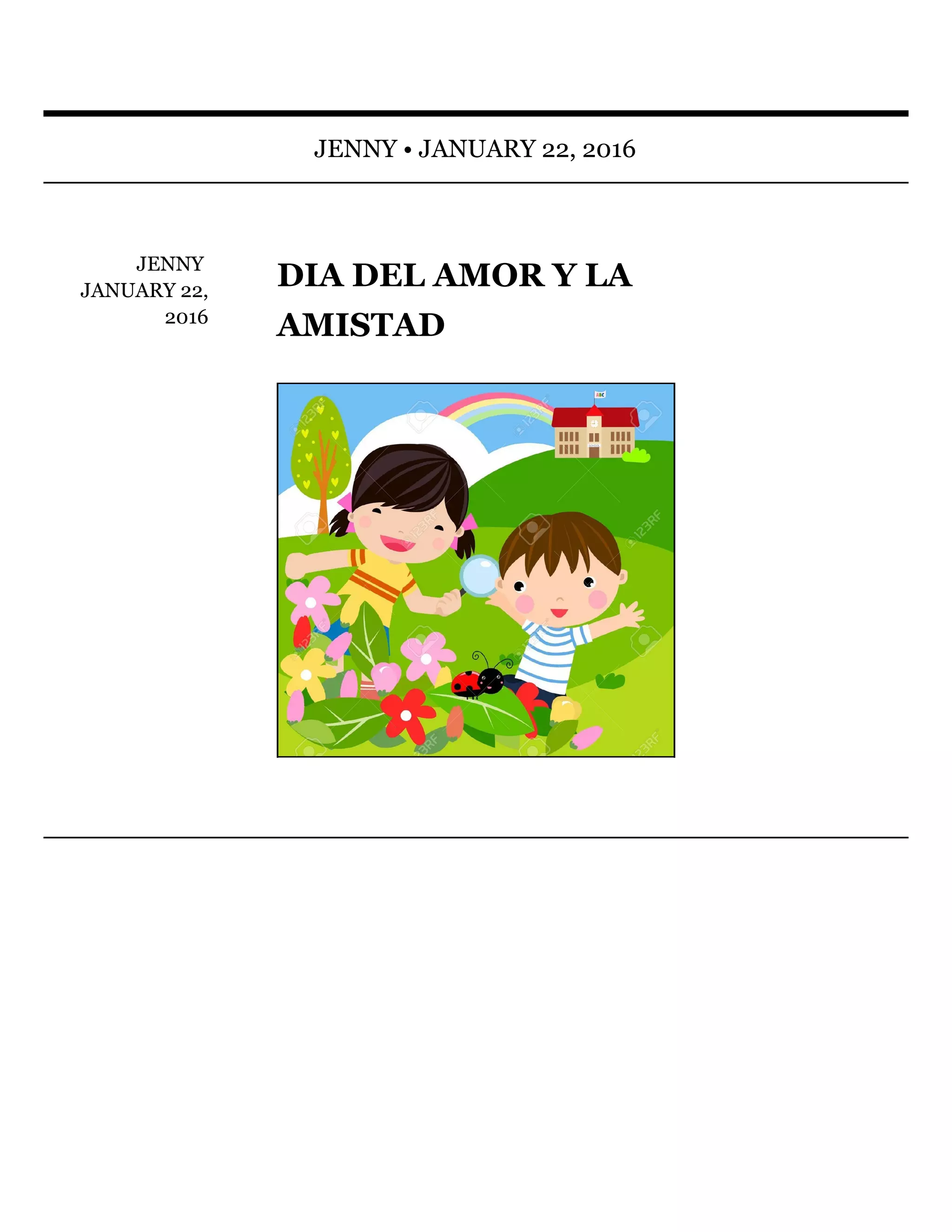 Dia del amor y la amistad | PDF