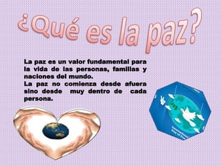 Dìa internacional de la paz. | PPTX