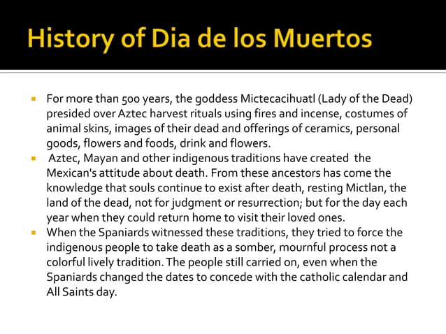 Dia de las muertos one | PPT