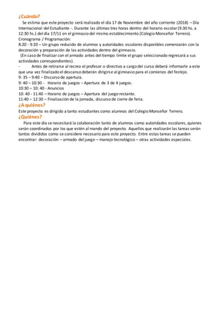 Dia del estudiante | DOCX