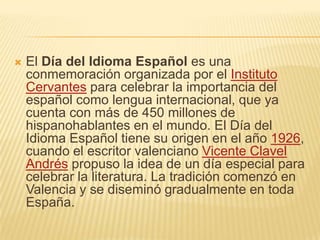Dia del idioma | PPTX