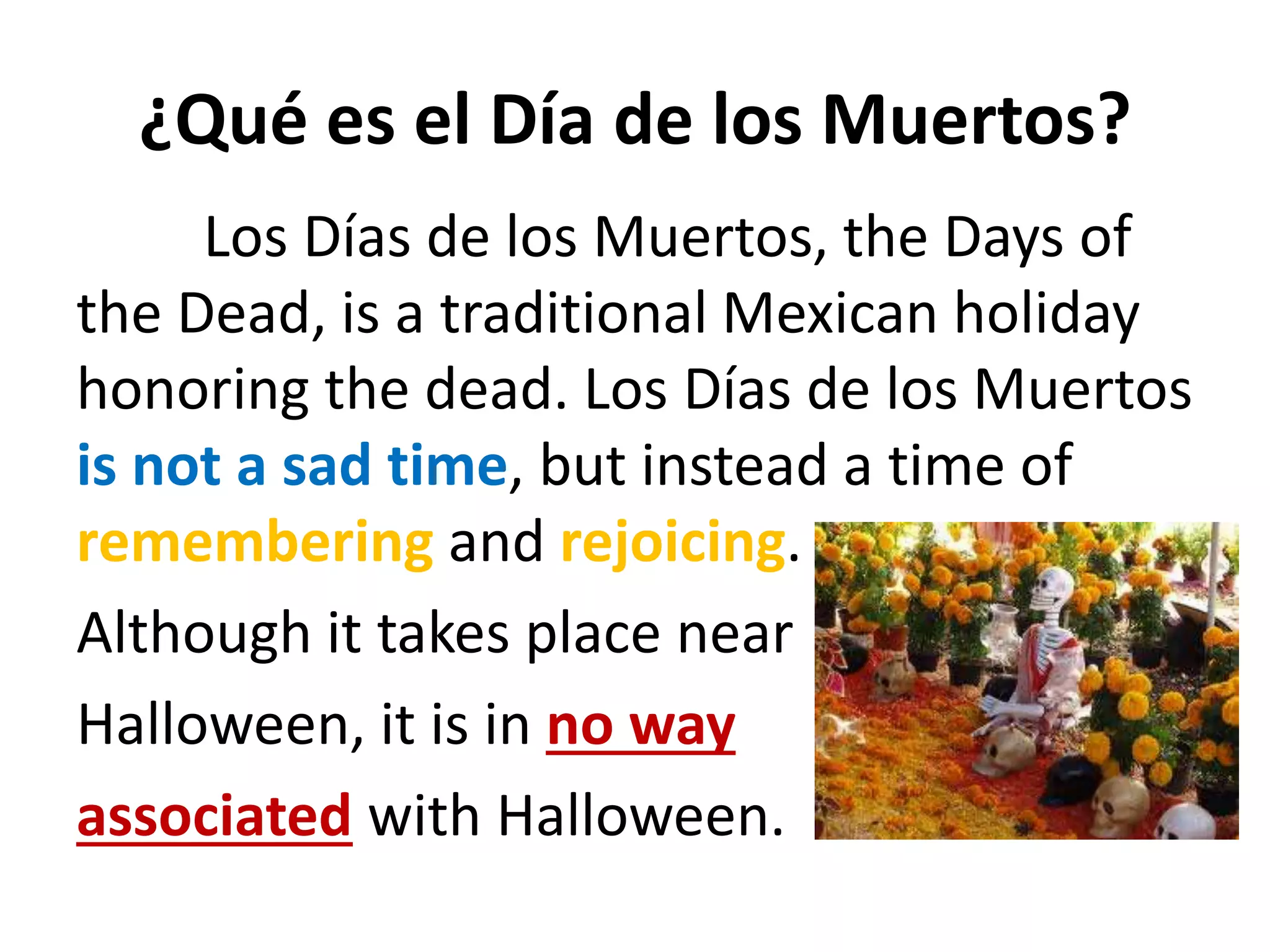 Dia de los muertos presentation | PPTX