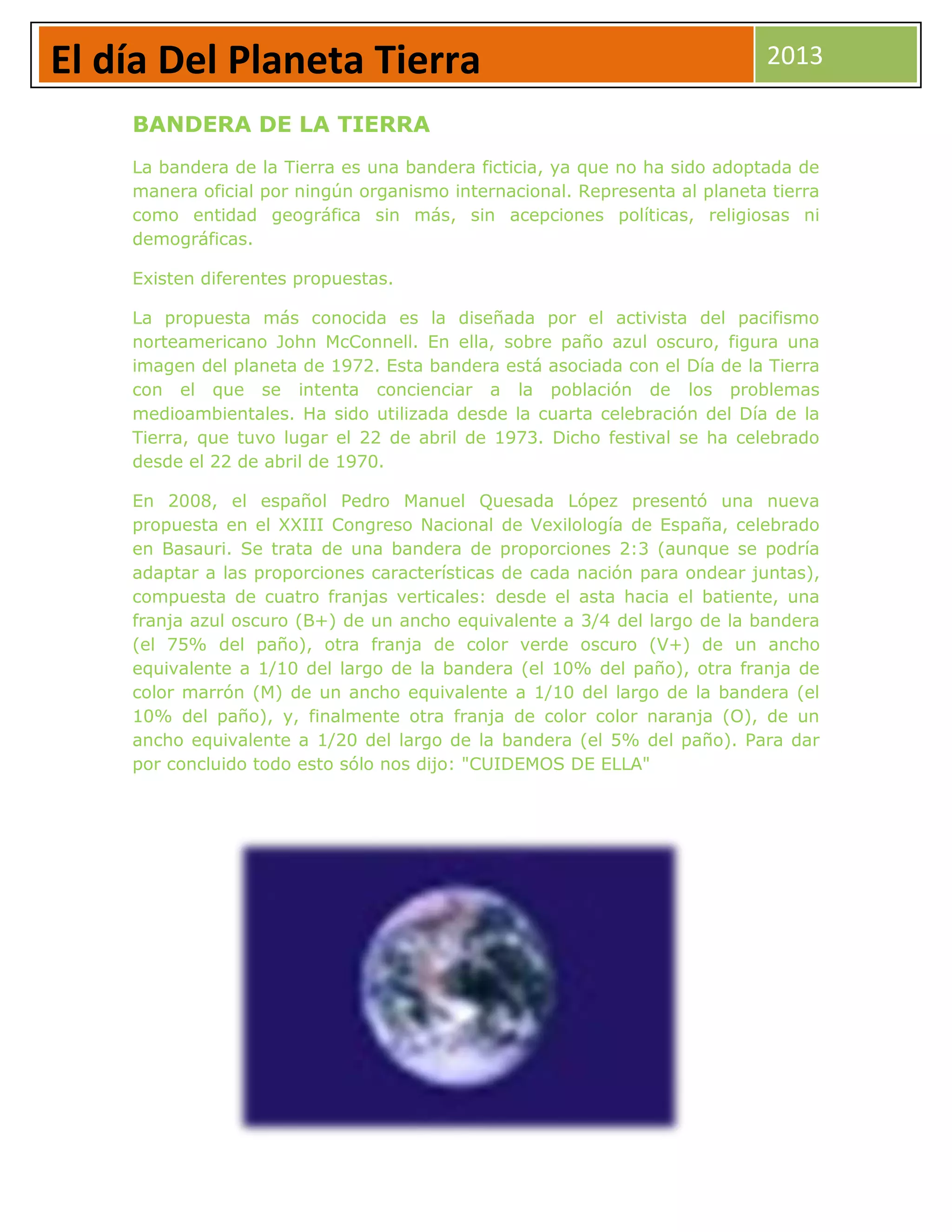 Dia del planeta tierra | PDF