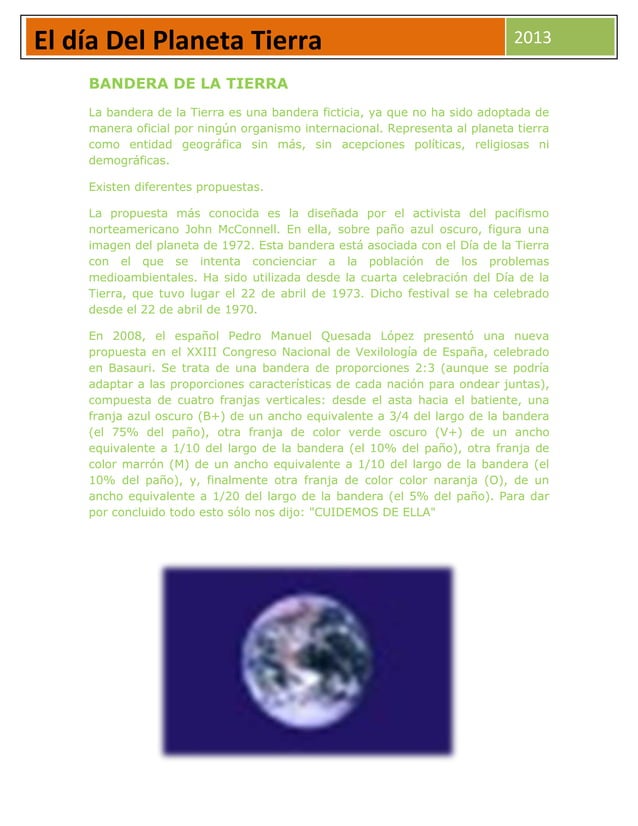 Dia del planeta tierra | PDF