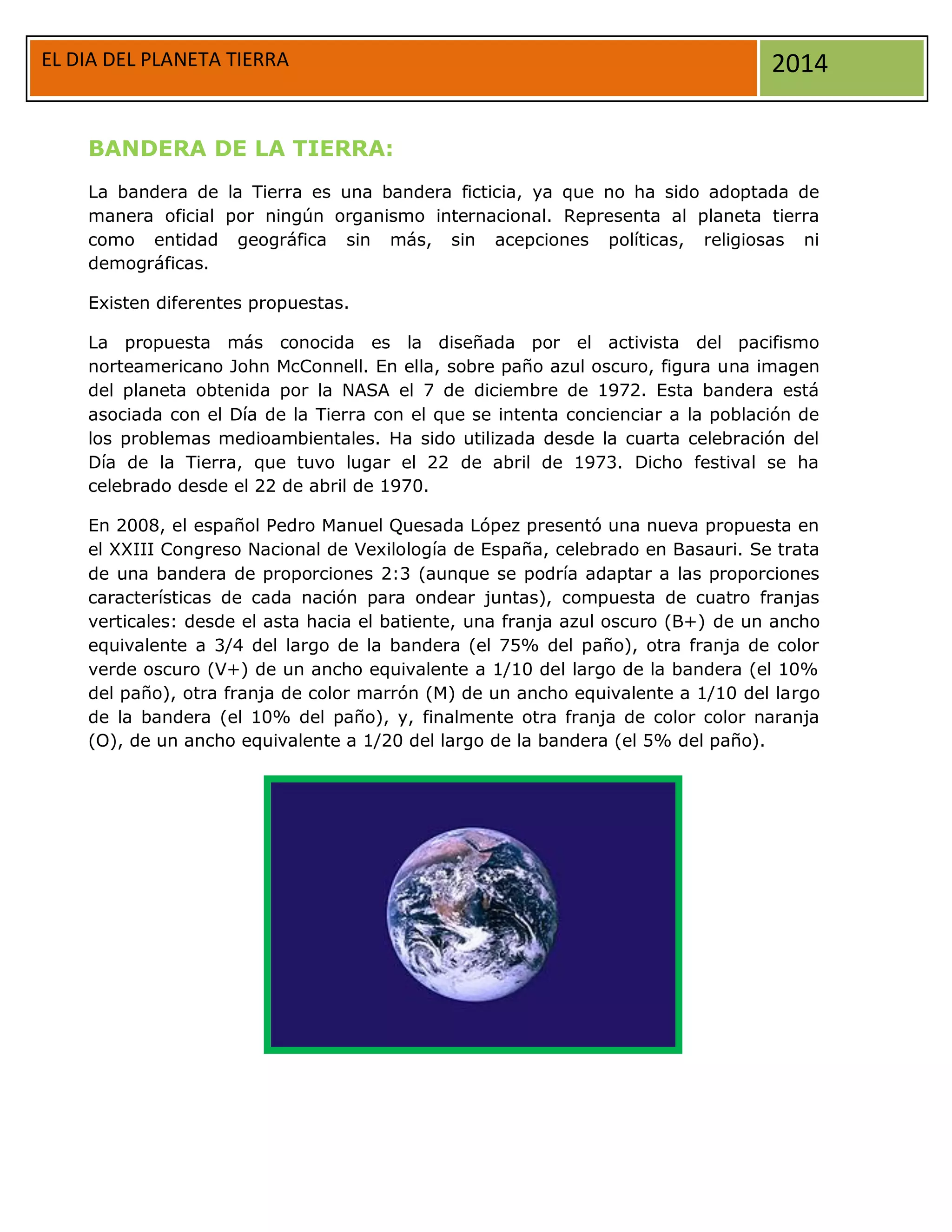 Dia del planeta tierra | PDF