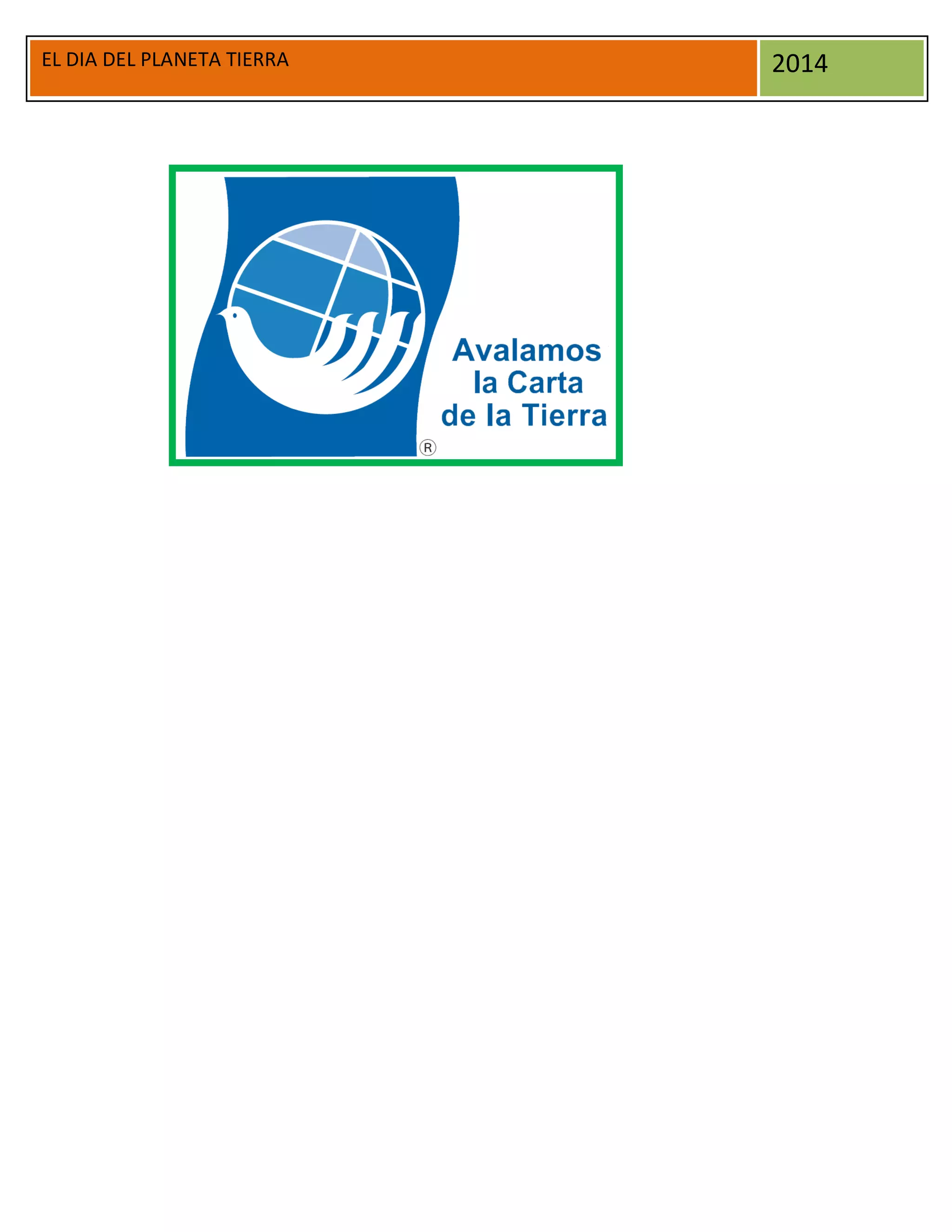 Dia del planeta tierra | PDF