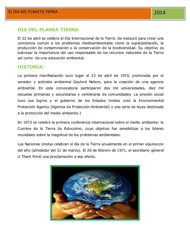 Dia del planeta tierra