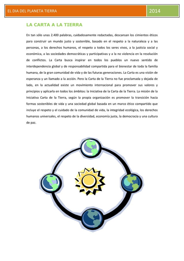 Dia del planeta tierra | DOCX