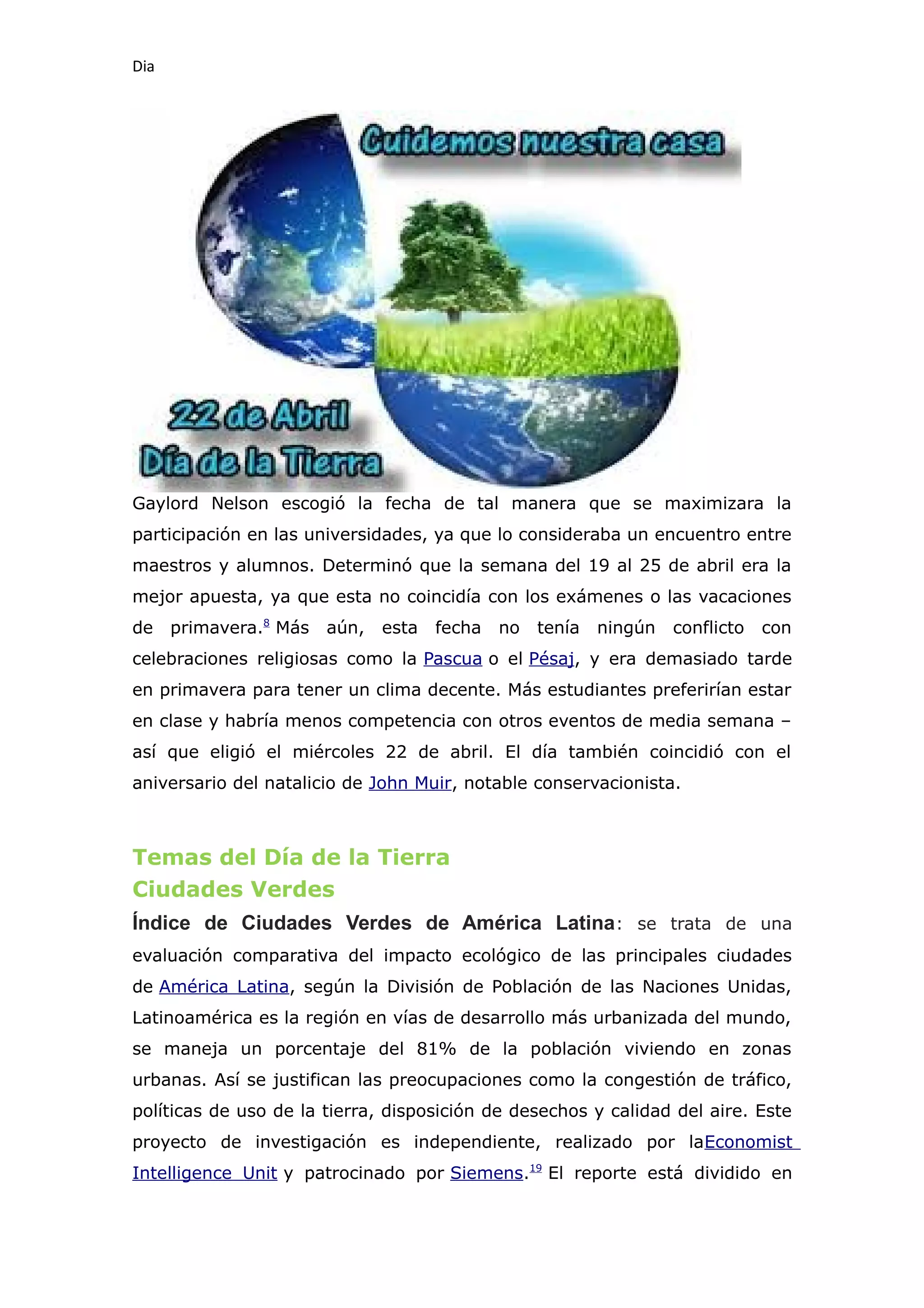 Dia del planeta tierra | RTF