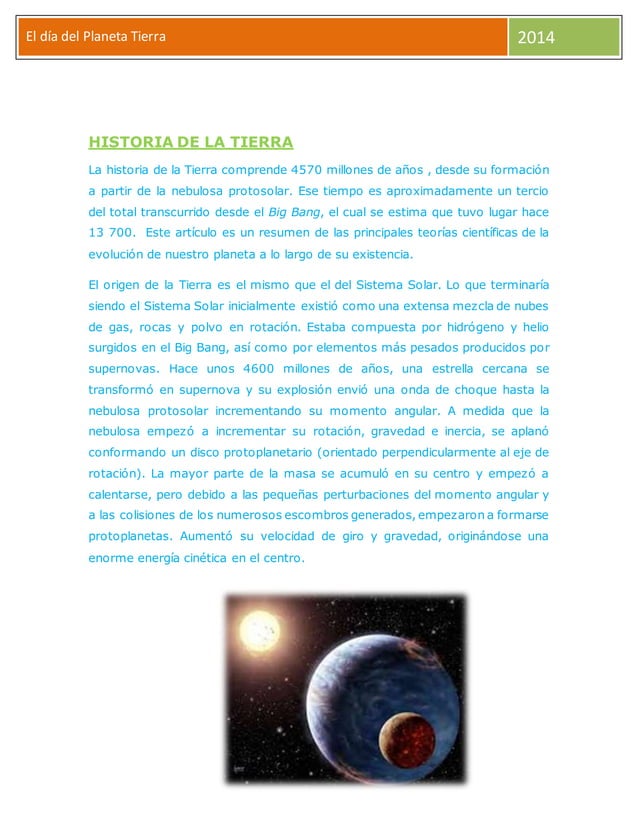 Dia del planeta tierra | DOCX