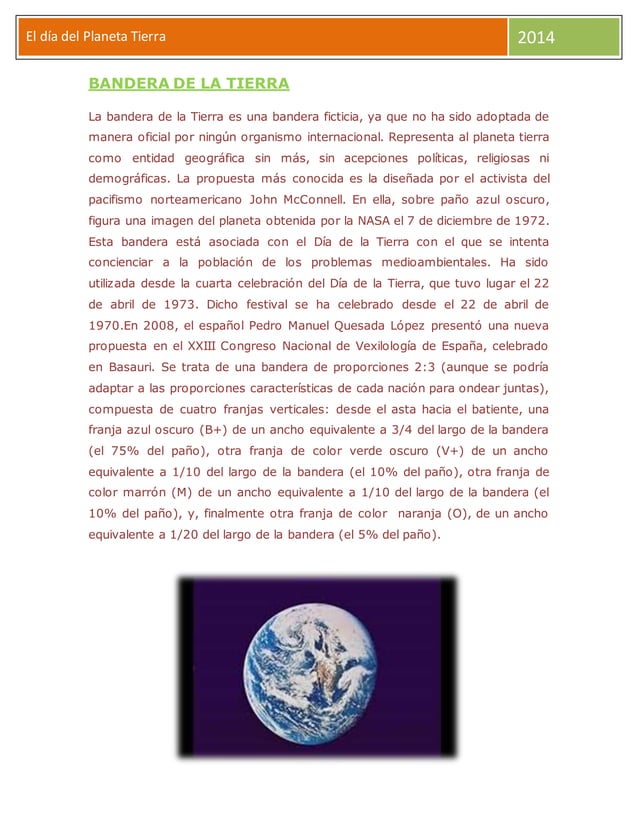 Dia del planeta tierra | DOCX