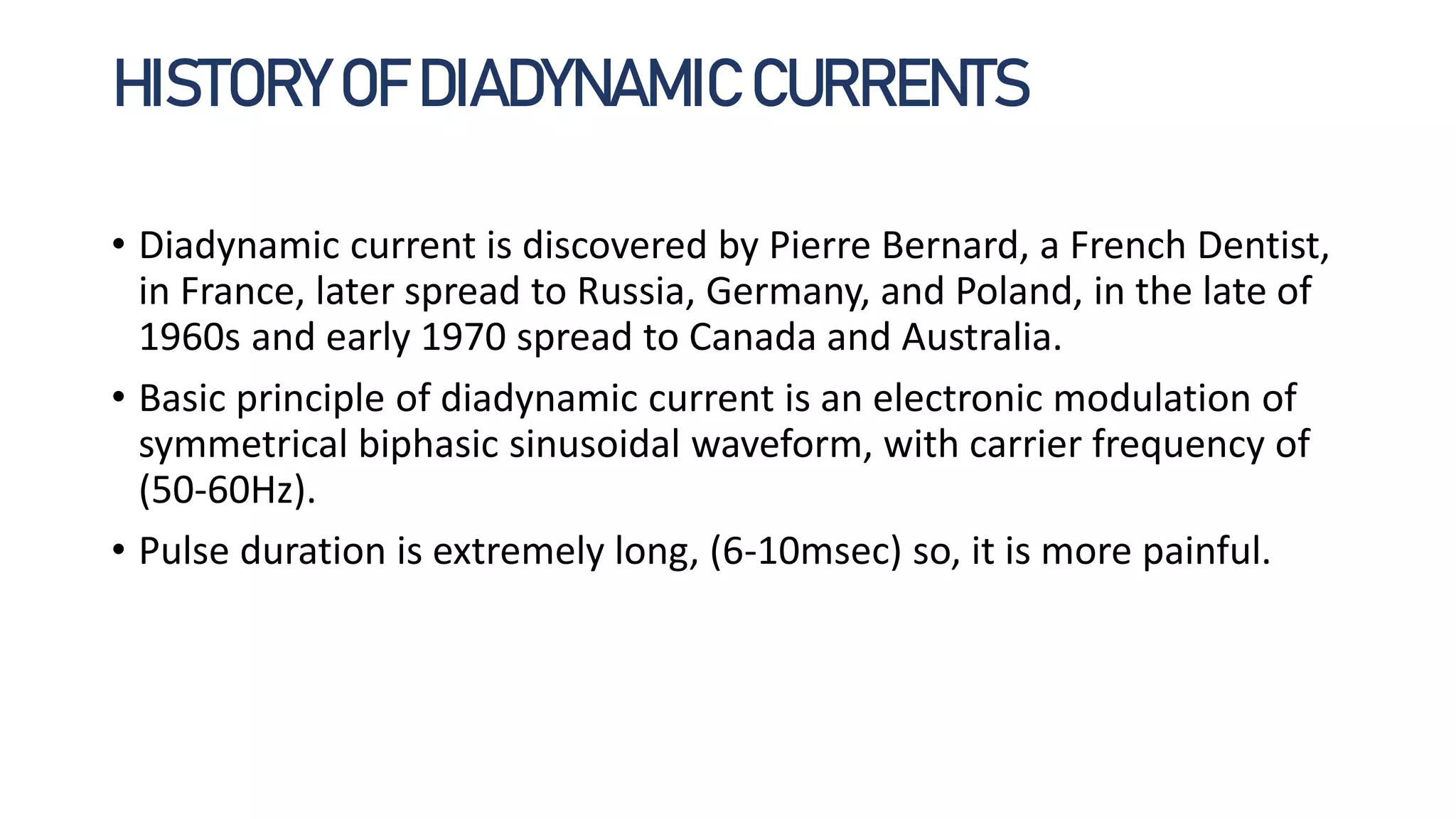 Introduction to Diadynamic currents | PPTX